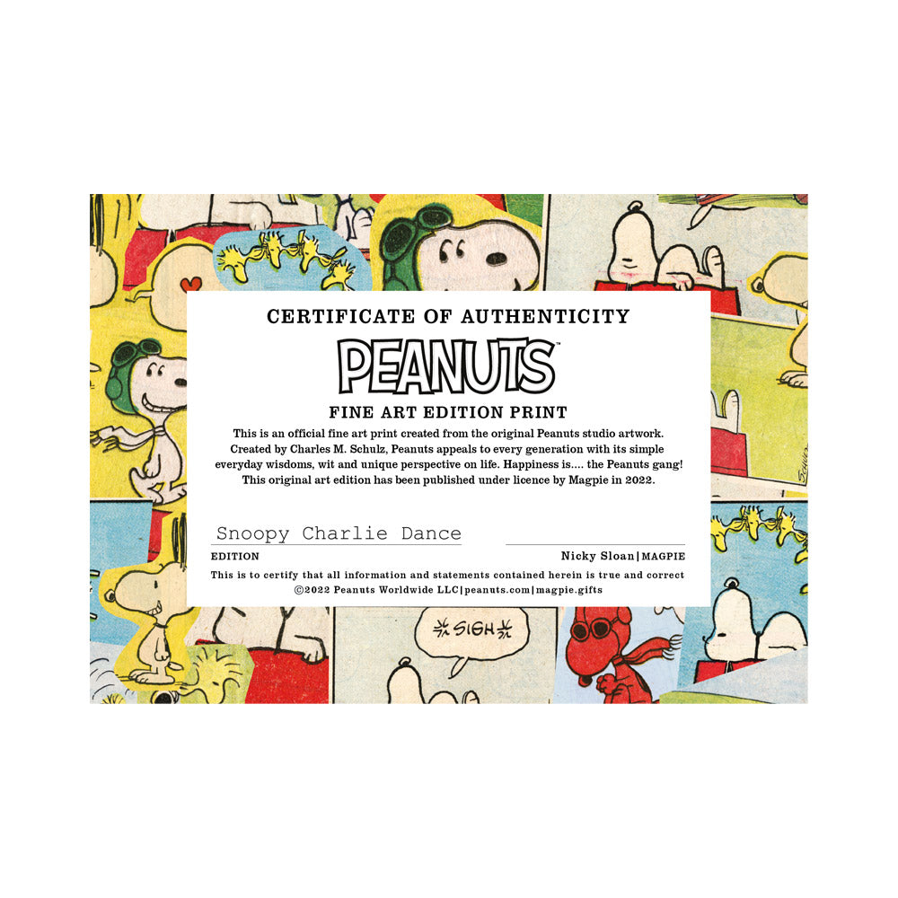 Peanuts Snoopy Charlie Dance Framed Print